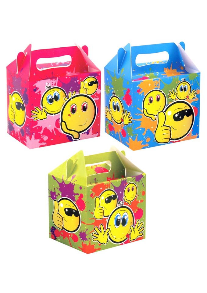 40 Childrens Kids Themed Carry Food Meal Box Birthday Party Loot Bag ...