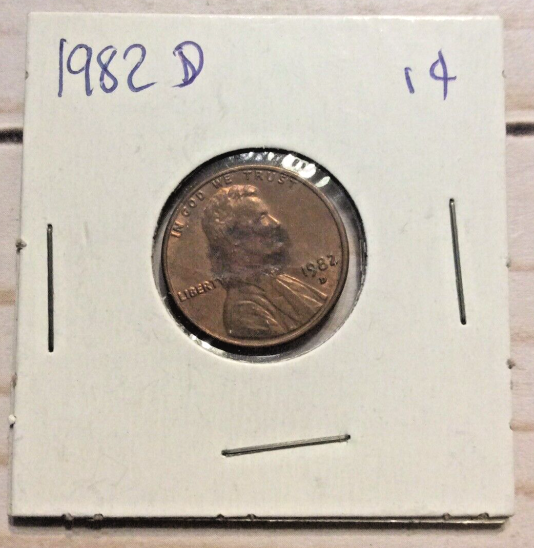 1982 D Lincoln Penny One Cent US Coin Exact Coin Pictured | eBay