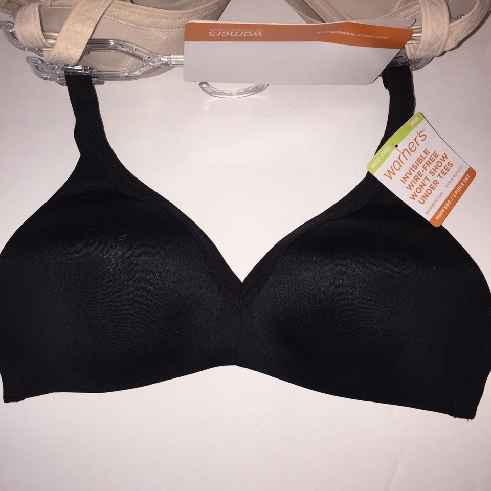Warner's Bra Wirefree Padded Seamless Cup Invisible Lined TWO 2 TShirt ...