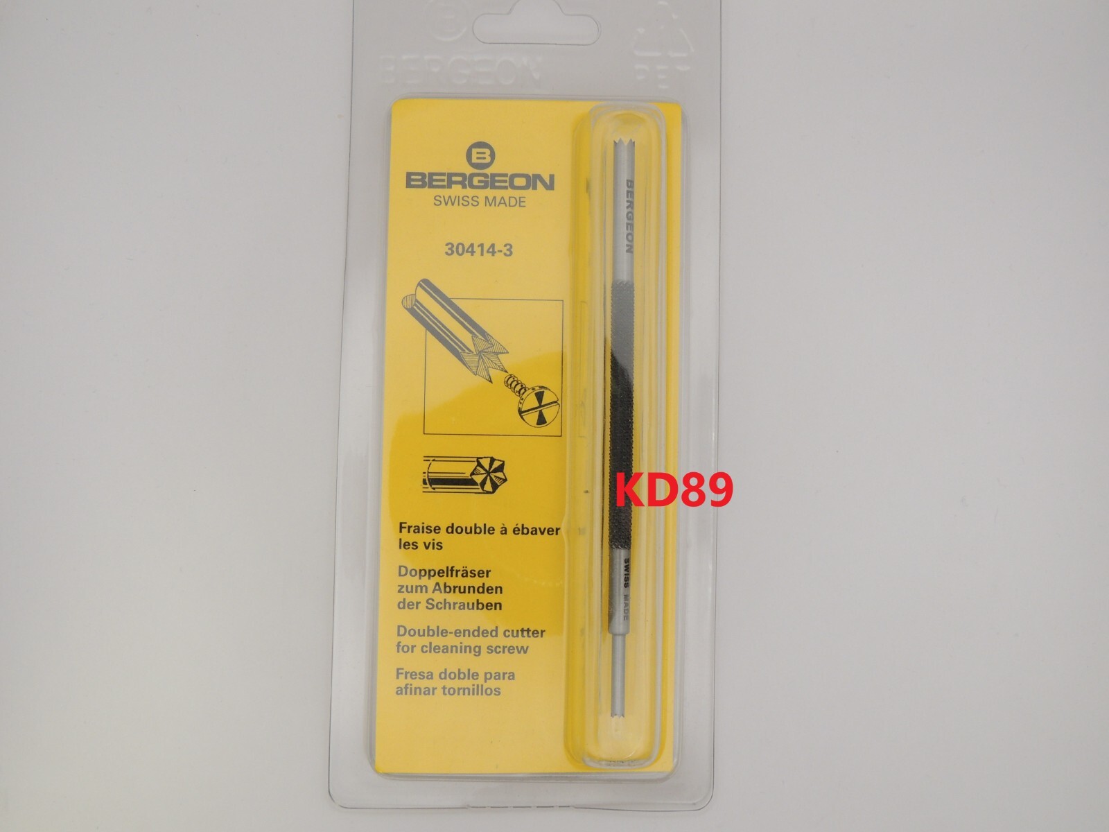 Bergeon 30414-3 Double-ended cutters to trim screw ends Ø 2.5 mm / Ø 4 ...