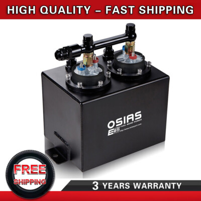 OSIAS 3L Dual Fuel Surge Tank Kit with AN10 Fuel Rail & 2x 044 Fuel ...