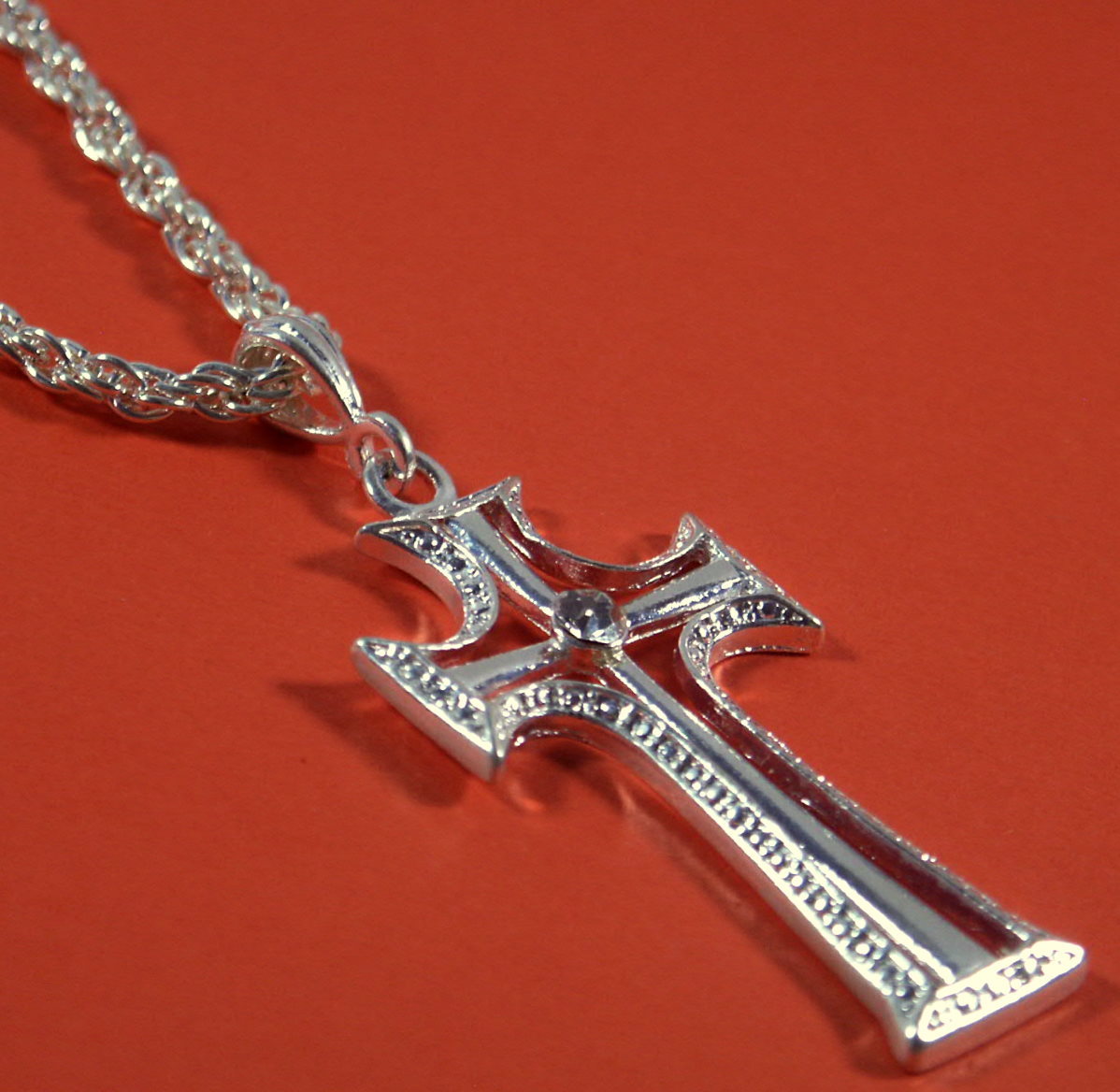 DOLLAR NY CROSS MEDALLION Necklace CHAIN HIP HOP Bling RAPPER GANGSTER ...