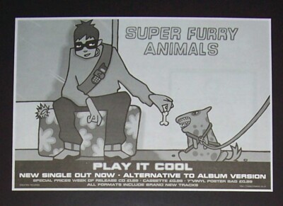 Super Furry Animals Radiator Play It Cool 1997 Small Poster Type Ad ...
