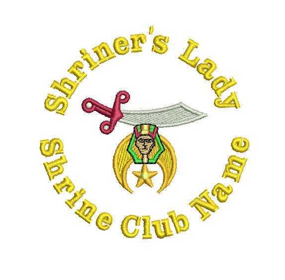 Shriner's Lady Masonic Shriner Club emblem Embroidered LADIES Women ...