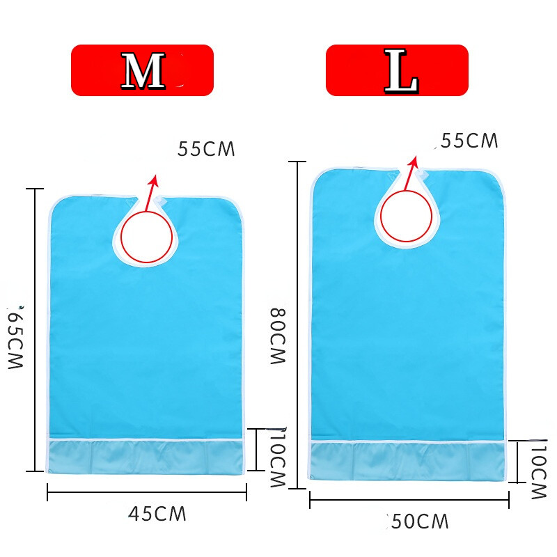 1PC Adult Mealtime Bib Protector Patient Disability Dining Aid ...