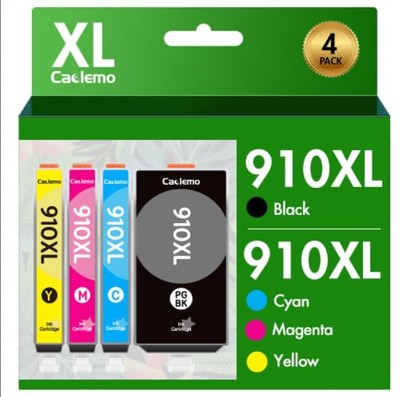 HP 910XL Ink Cartridges Combo Pack Black Color High Yield for OfficeJet ...