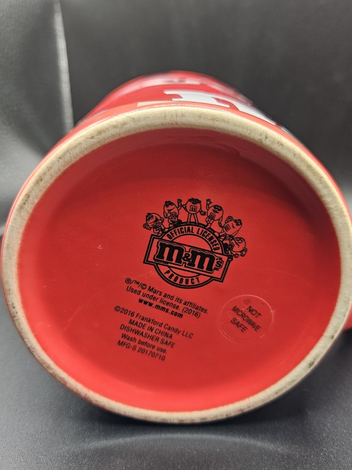 2016 M&M Candy RED MM Coffee Tea Mug Cup 16 Oz Logo Promotional ...