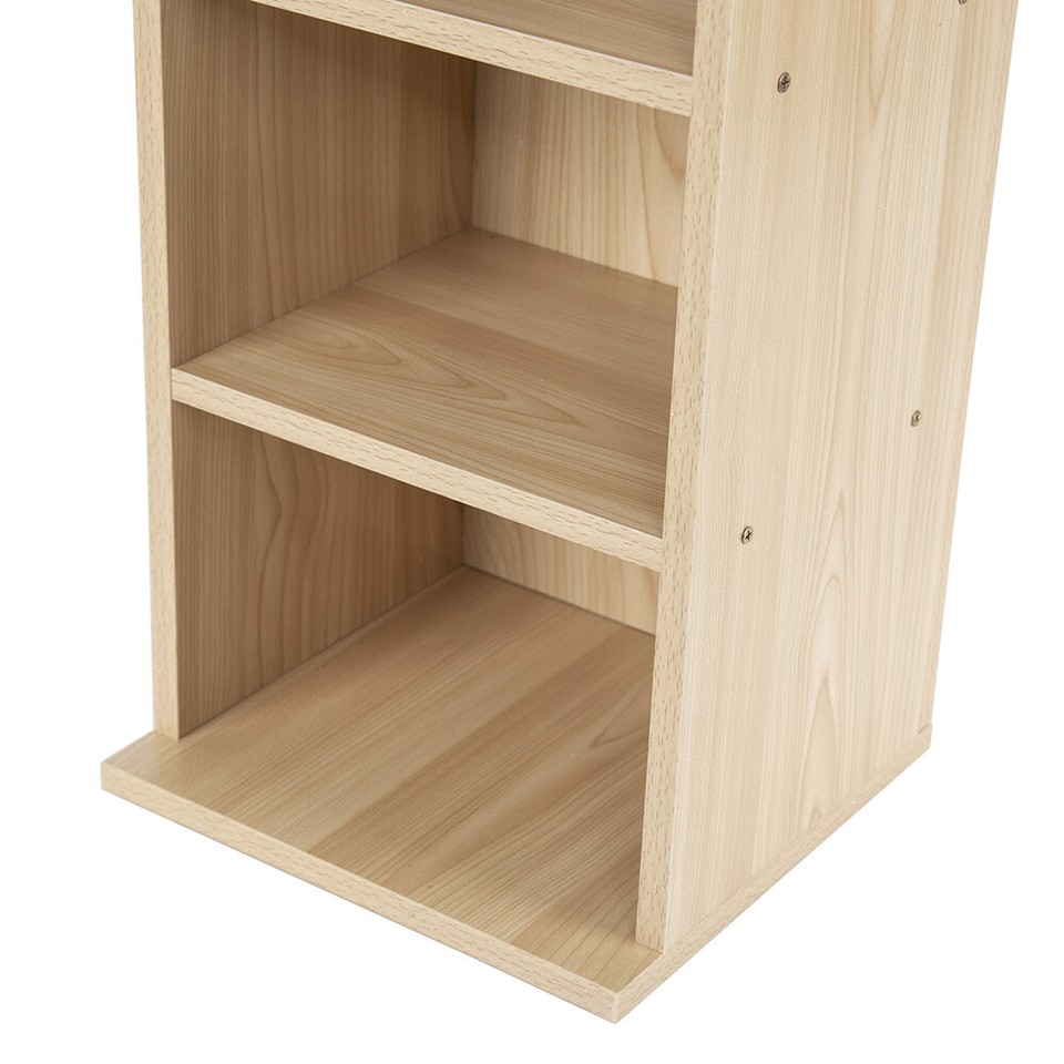 6-Tier Wooden DVD CD Media Storage Rack Unit Tower Display Rack ...