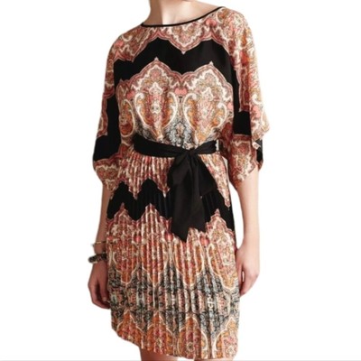 Anthropologie Fleur Wood Bera Pleated Accordion Belted Kimono Sleeve ...