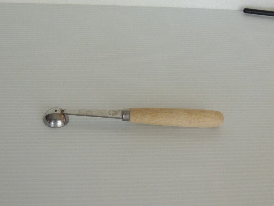 Vintage" Hoan Japan" Stainless Steel Melon Baller with Wood Handle 6-3/ ...