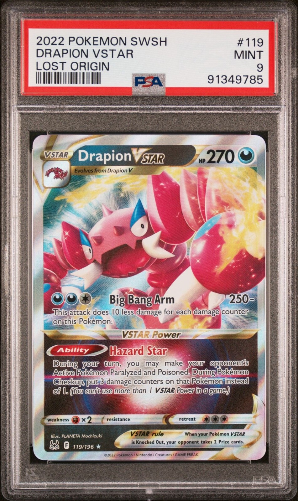 Drapion VSTAR 119/196 MINT PSA 9 Pokemon SWSH Lost Origin - 2022 | eBay