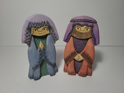 Vintage Nativity Scene Figurines Handcrafted SP for Silvestri Intaglio ...