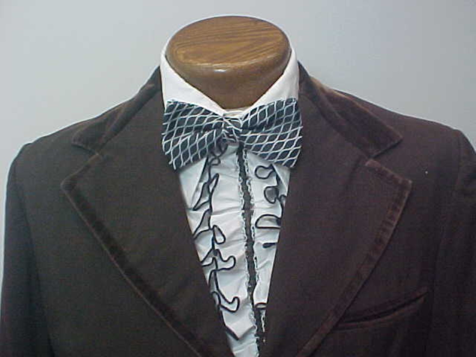 VINTAGE FORMAL CRAFT BROWN w/ VELVET TUXEDO JACKET MENS RETRO TUX ...