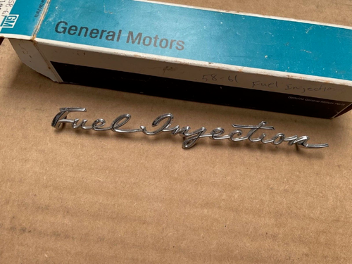 58-59-60-61 CORVETTE SINGLE NOS rochester FUEL INJECTION EMBLEM GM ...