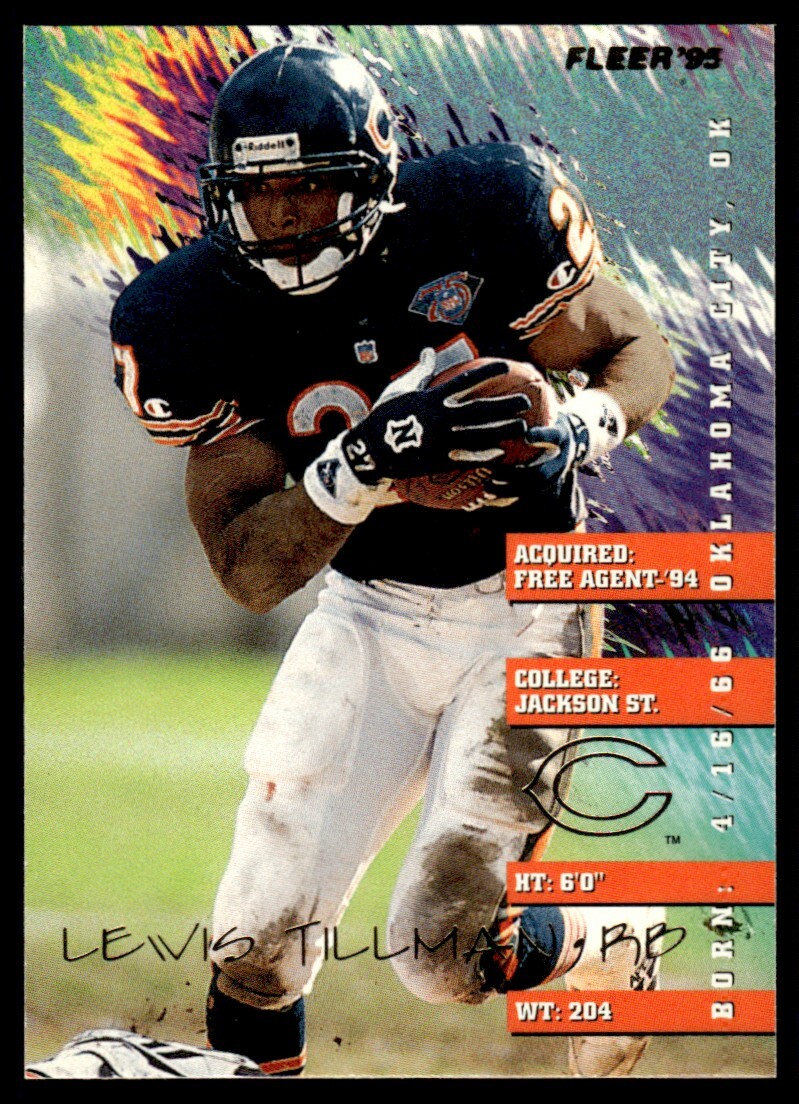 1995 Fleer #58 Lewis Tillman Chicago Bears | eBay