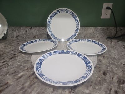 Corelle True Blue Set Of 4 Dinner Plates 10 1/4" USA EUC | eBay