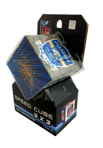 NFL LICENSED LOS ANGELES CHARGERS Football 3 X 3 Speed Cube 3D RUBIK'S ...