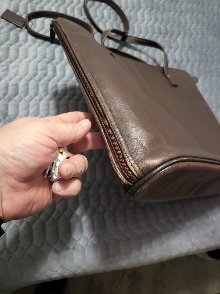 LATICO Leather Laptop Briefcase, Messenger Bag, Dk Brown, Very Good ...