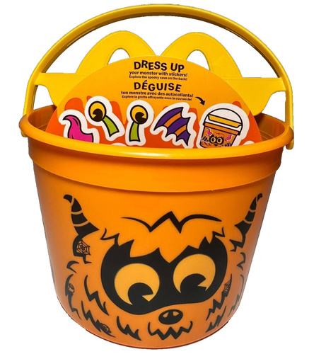 Halloween Boo Bucket Orange Monster McDonalds Pail 2024 Complete With ...