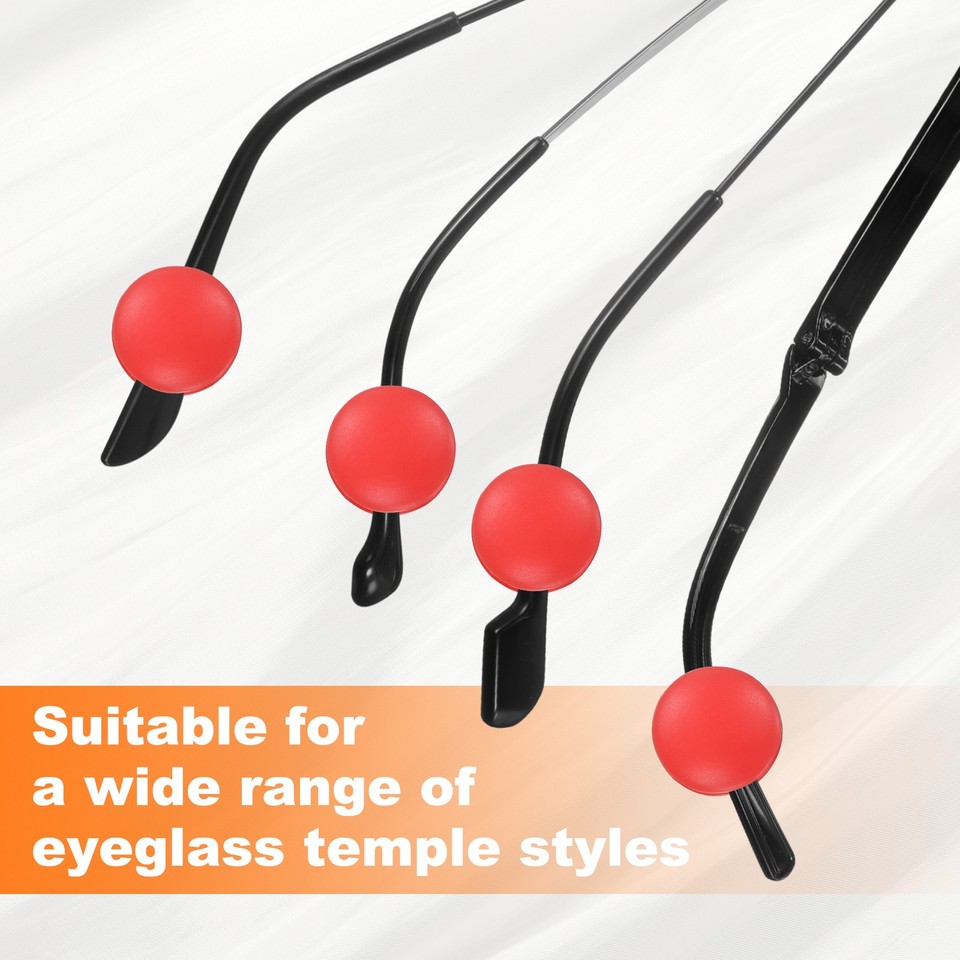 15 Pairs Glasses Ear Grip 14mm Anti Slip Eyeglass Ear Grips Round Type ...