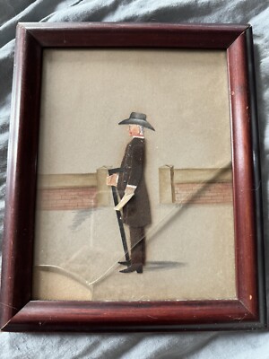 Antique Quaker Artist 3 Dimensional SILHOUETTE | eBay