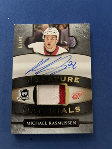 2018-19 The Cup Signature Materials SP-MR Michael Rasmussen Detroit Red ...