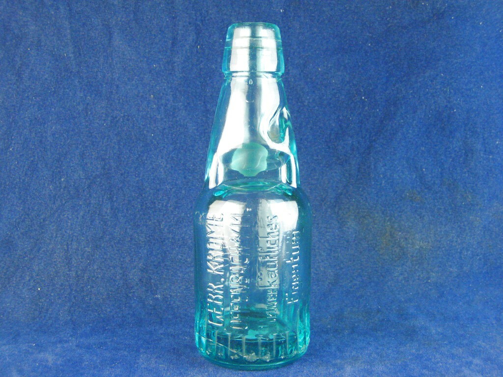 45767 Old Vintage Antique Glass Bottle Blue | Grelly UK