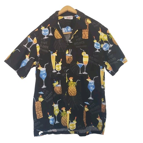 Pacific Legend Shirt Hawaiian Cocktails Button Up Short Sleeve Vintage ...