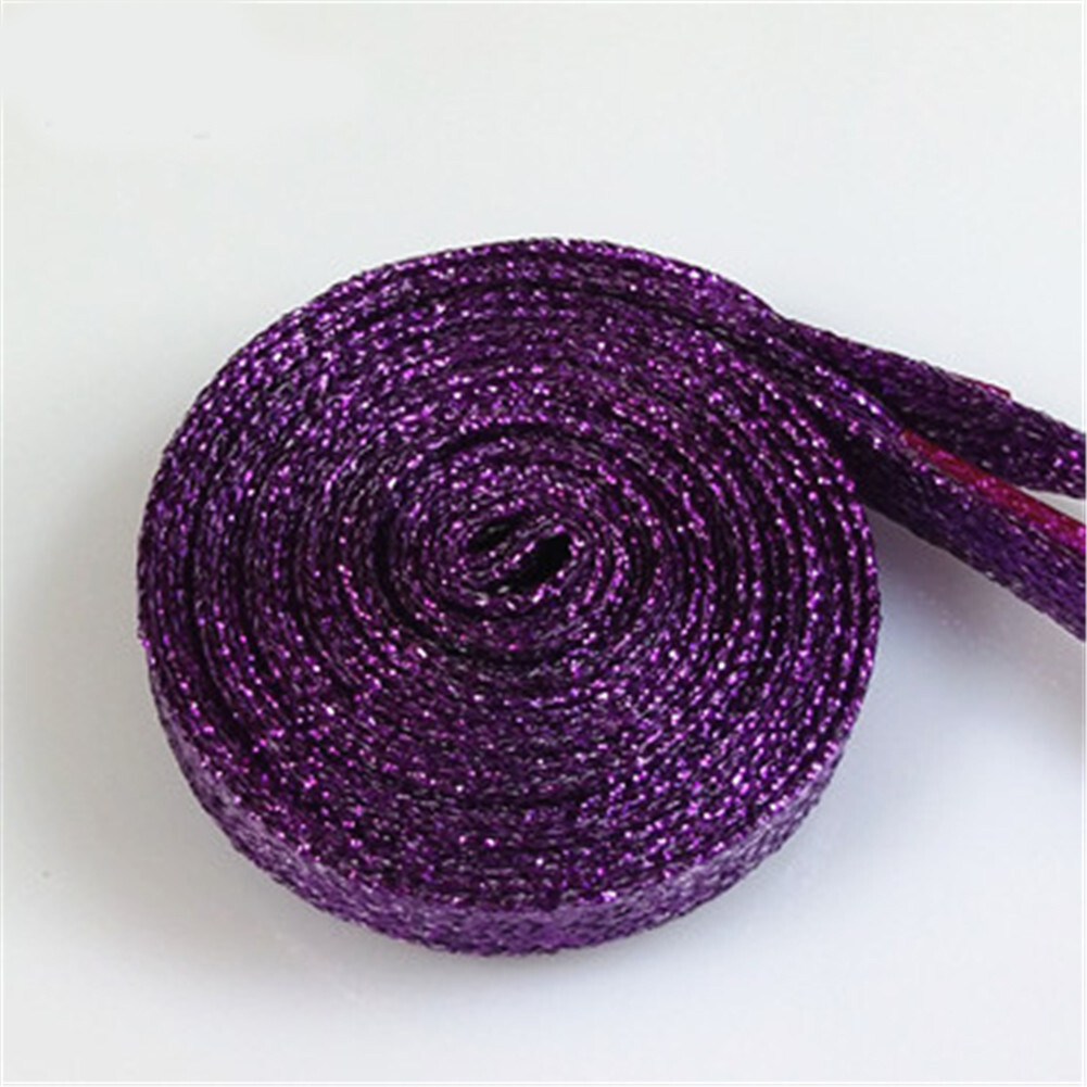 1-5pairs 16Colors Glitter Wide Shoelaces Metallic Fancy Dress Sparkly ...
