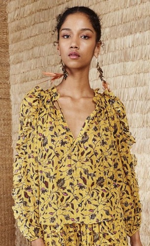 $445 WOMENS 4 MEDIUM LARGE XL LOOSE FIT ULLA JOHNSON ATIYA SILK SHIRT ...