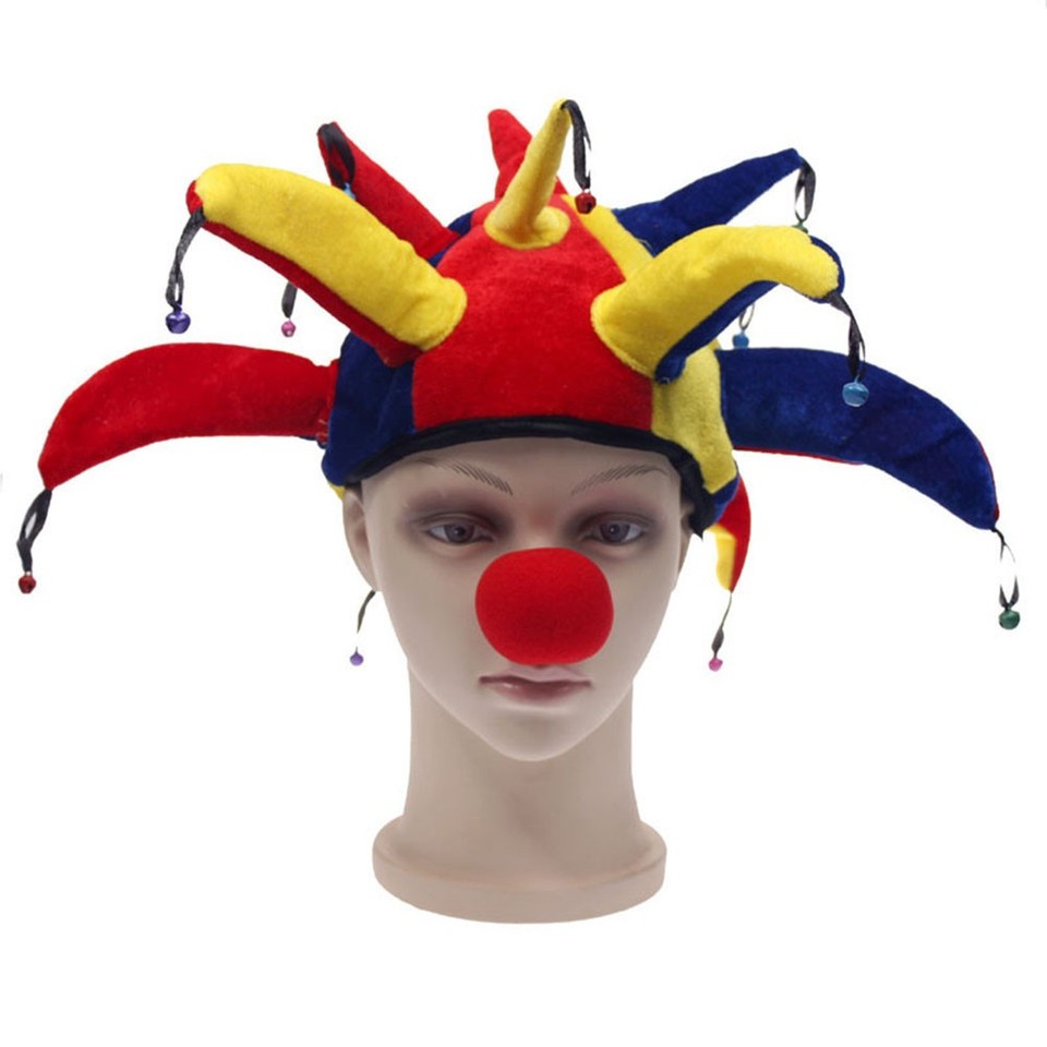 3pcs Clown Costume Sets Creative Cosplay Clown Hat Nose Gloves Fancy ...