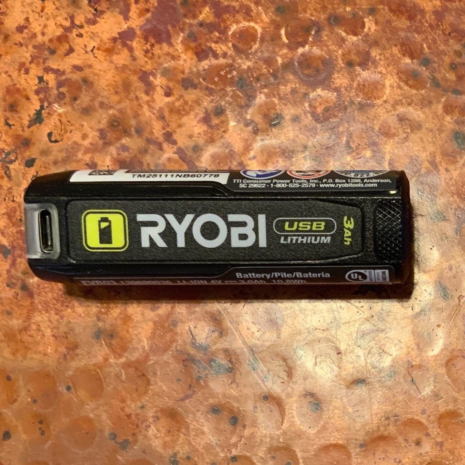 1 NEW RYOBI BATTERY LITHIUM-ION RECHARGEABLE 4 VOLT CHARGER 3AH 2025 ...