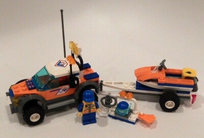 Lego 7737 Coast Guard 4WD & Jet Scooter Town Coast Guard 100% Complete ...