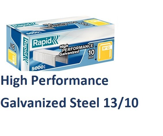 Rapid Staples 13/10 Galvanised 13 Series for Rapid Fineline Tackers N ...