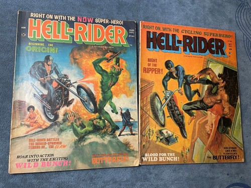 Hell-Rider #1-2 Skywald 1971 HTF Ghost Rider Prototype Complete Run VG ...