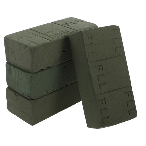 4 Pcs Standard Floral Foam Bricks Fake Greenery Flower Arrangement Mud ...