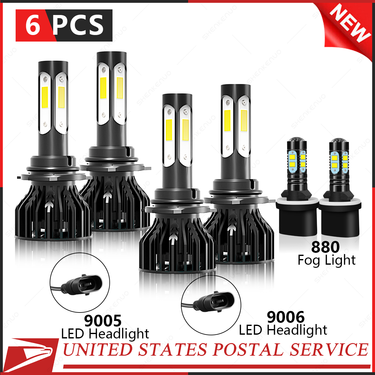 6x For Pontiac Aztek 2001-2005 K9 White Headlight Fog Light LED Combo ...