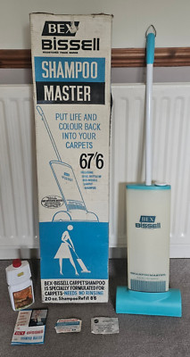 Vintage 50s 60s Boxed Working Bex Bissell Shampoo Master Carpet Cleaner ...