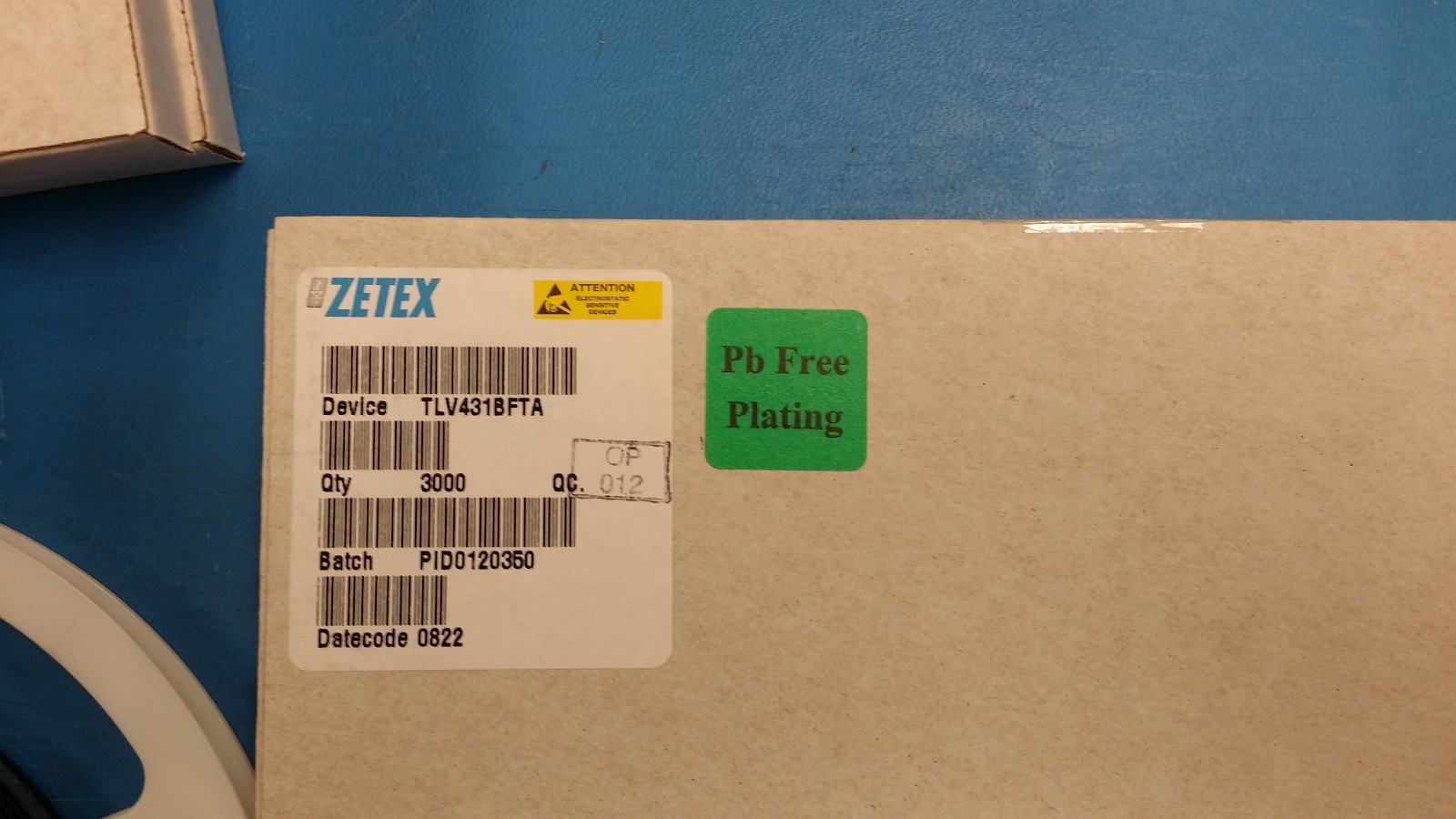 (3000 PCS) TLV431BFTA ZETEX V-Ref Adjustable 1.24V to 18V 15mA SOT-23 ...