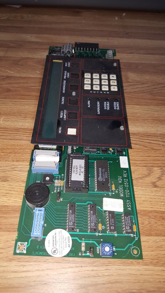 FCI 7200 SERIES 1120-0512 REV D KDU KEYBOARD DISPLAY UNIT FIRE ALARM ...