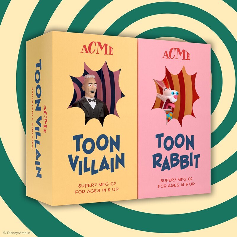 Super7 ReAction WHO FRAMED ROGER RABBIT (W2) 3.75" Action Figures (2 ...