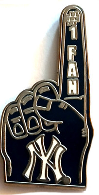 Yankees Pins RARE RETIRED New York Yankees Pin #1 FAN Finger MLB ...