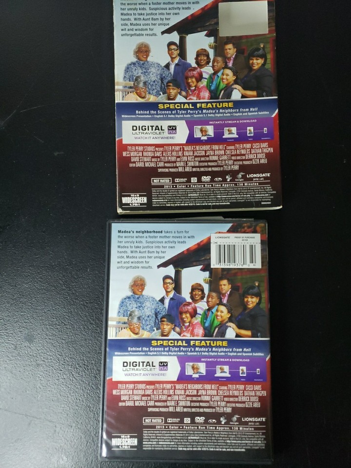 Tyler Perry Madeas Neighbors From Hell The Play DVD Ultraviolet Digital ...