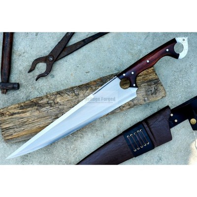 Custom Handmade Carbon Steel Blade Survival Chopper Knife| Hunting ...