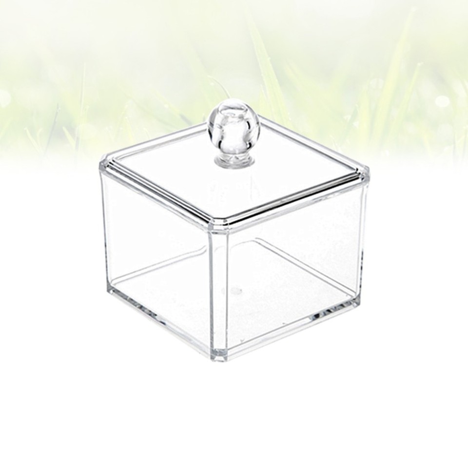 Mini Square Shape Acrylic Makeup Organizer Transparent Cosmetic Storage ...