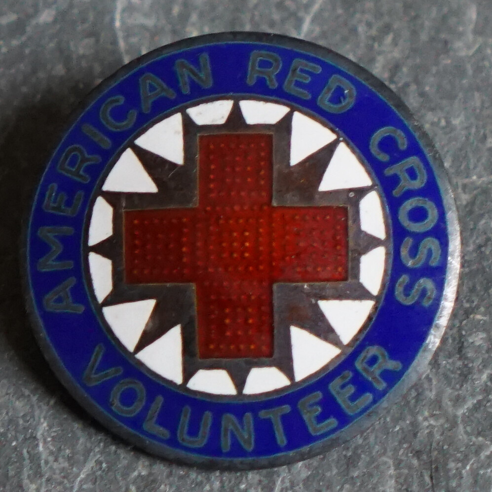 Vintage Pin - American Red Cross Volunteer Sterling S… - Gem