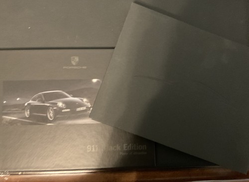 Original 2011 Porsche 911 Black Edition Hardcover Sales Brochure Box ...