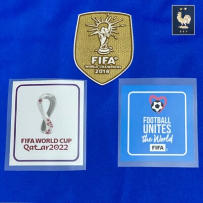 FRANCE WORLD CUP 2022 Football Patch Set + World Champions 2018 gold ...