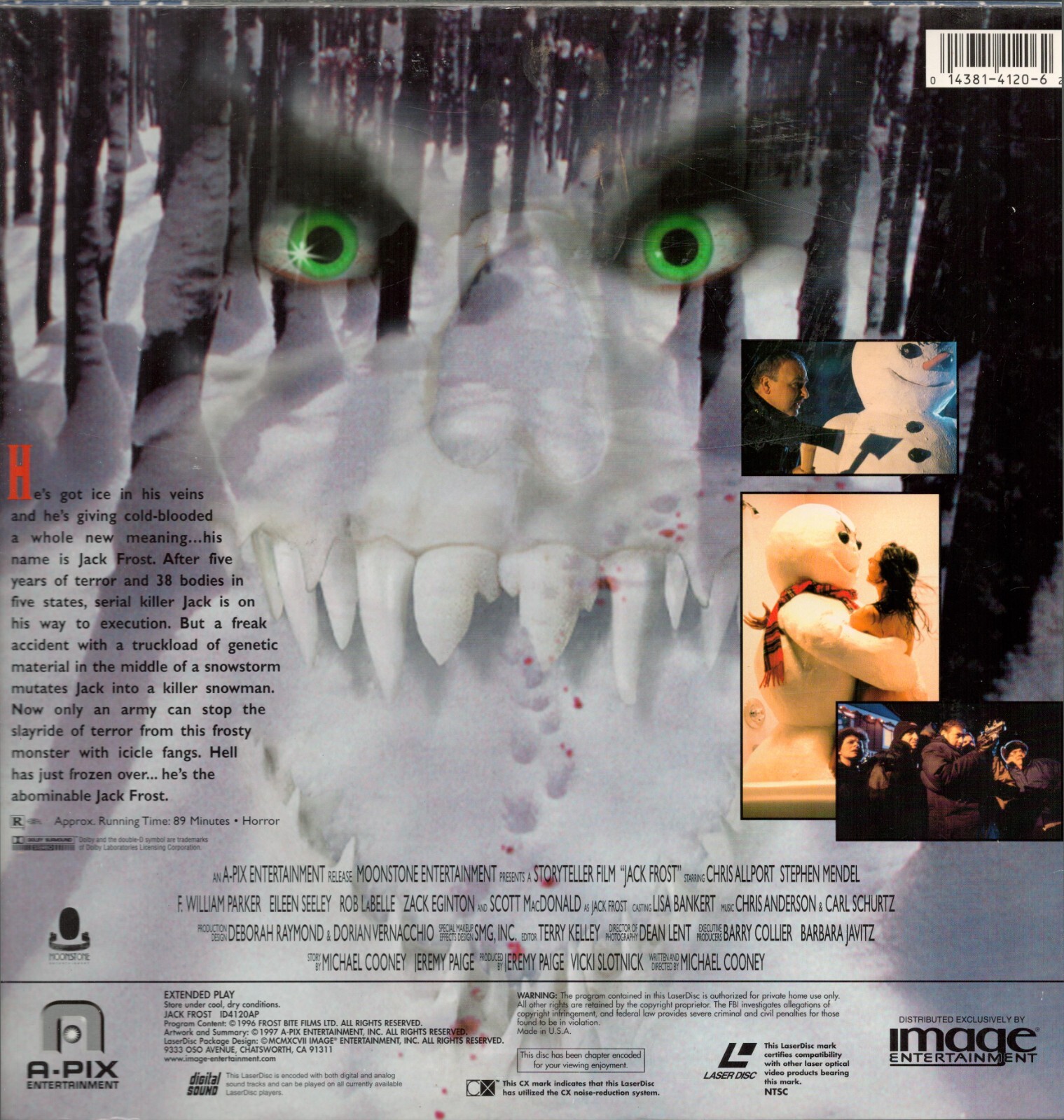 *RARE * Jack Frost (1996) Laserdisc * UNICORN RARE * VHTF | eBay