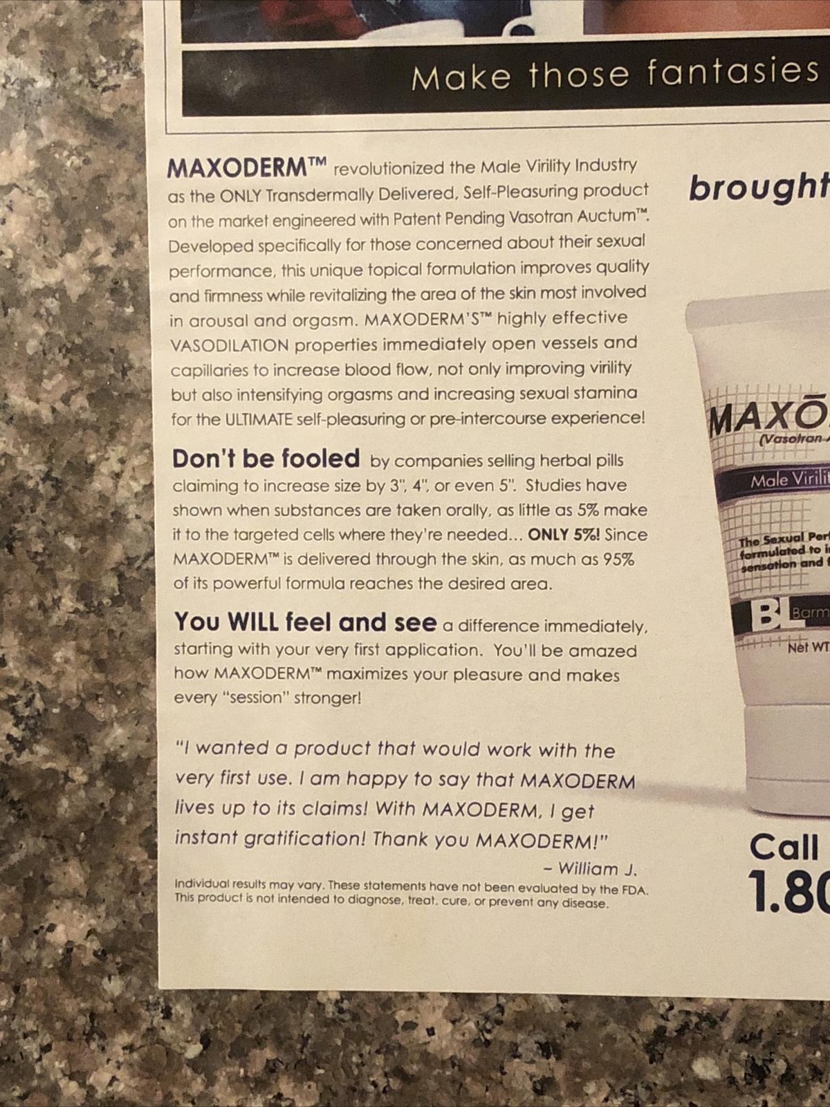 2005 Maxoderm Male Enhancement Sex PRINT AD Advertisement - Make ...